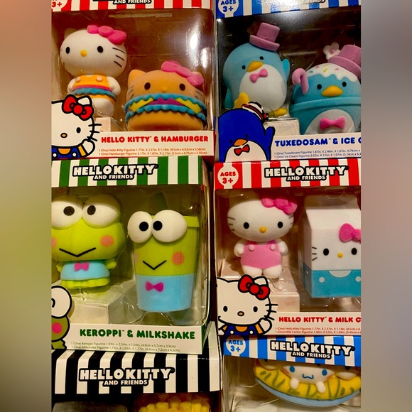 Sanrio | Toys | Nib Sanrio Flocked Figures With Display Case Complete ...